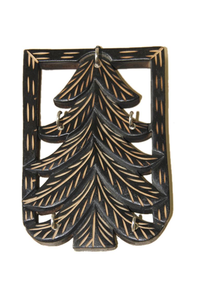 5 Hooks Wooden Tree Shape Wall Key Holder, Kitchen Wall Key Holder